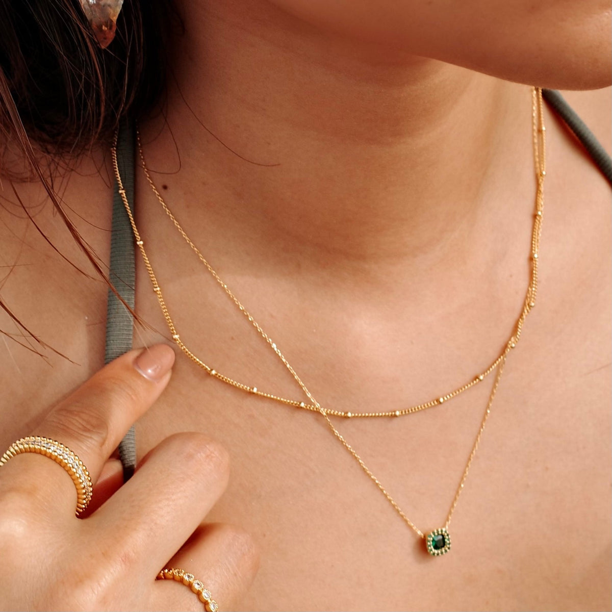 Layered Gem Necklace | Shabella